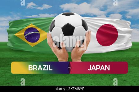 Japan vs Brazil national teams soccer football match competition ...