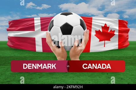 Denmark vs Canada national teams soccer football match competition ...