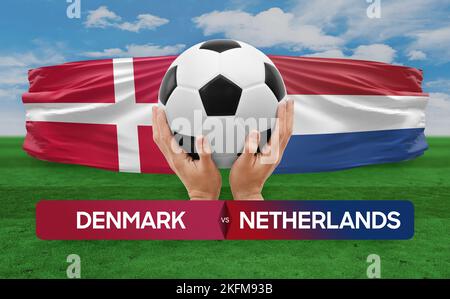 Denmark vs Netherlands national teams soccer football match competition ...