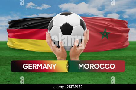 Germany vs Morocco national teams soccer football match competition ...
