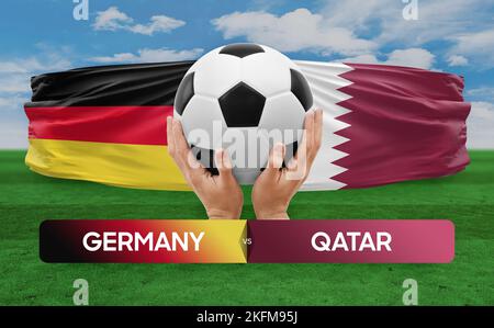 Germany vs Qatar national teams soccer football match competition ...