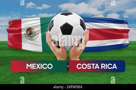 Mexico vs Costa Rica national teams soccer football match competition ...