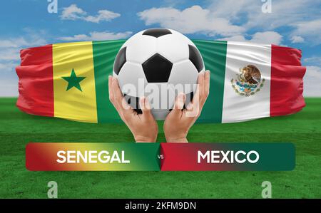 Senegal vs Mexico national teams soccer football match competition ...