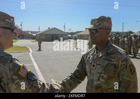 U.S. Army Lt. Col. Delbert Gustave, operations staff officer assigned ...