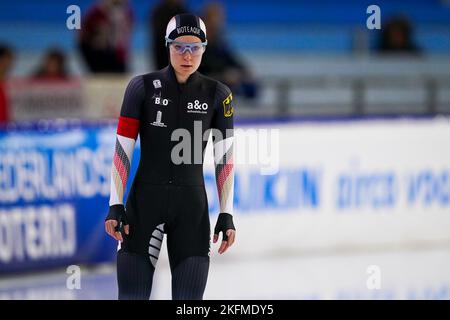 HEERENVEEN, NETHERLANDS - NOVEMBER 19: Michelle Uhrig of Germany ...
