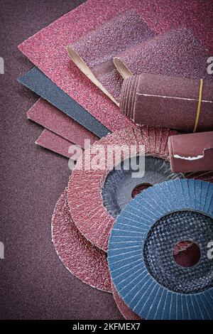 Stack of abrasive tools on polishing sheet Stock Photo - Alamy