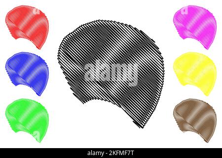 Banaba Island (Republic of Kiribati, Pacific Ocean) map vector ...