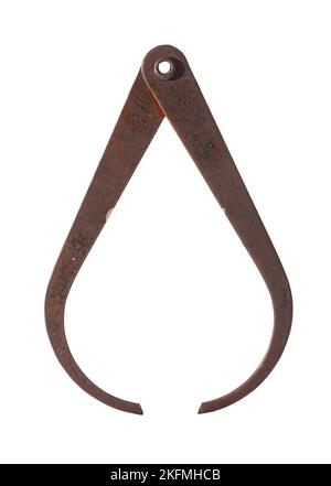 Vintage rusted caliper isolated Stock Photo - Alamy