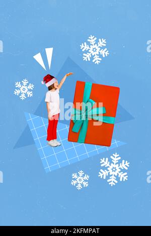 Vertical banner collage photo of small school girl paint wear uniform ...