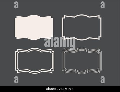 Wedding frame. Mailbox Monogram Basic Shape, Monogram Frame Empty frame ...