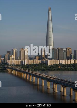 Seoul city street view from top in summer in Korea Stock Photo - Alamy