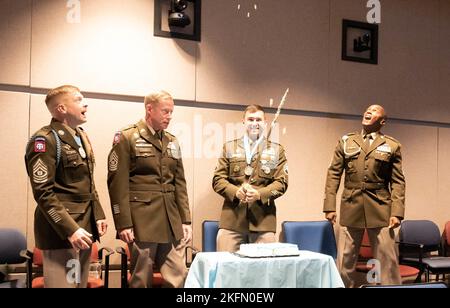 Post Command Sgt. Maj. Philson Tavernier speaks with Sgt. Danielle ...