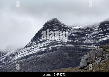 The Mountain of Liathach after a Passing Snow Shower, Torridon, NW ...