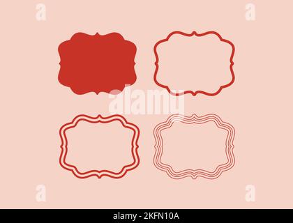 Wedding frame. Mailbox Monogram Basic Shape, Monogram Frame Empty frame ...