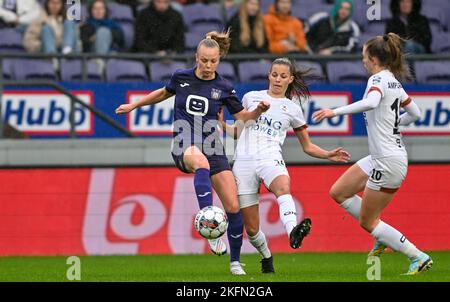 Shari Van Belle (8) of Belgium pictured during a friendly women soccer ...