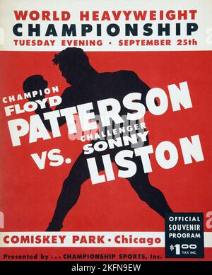 BOXING HEAVYWEIGHT FLOYD PATTERSON AND SONNY LISTON IN LAS VEGAS IN ...