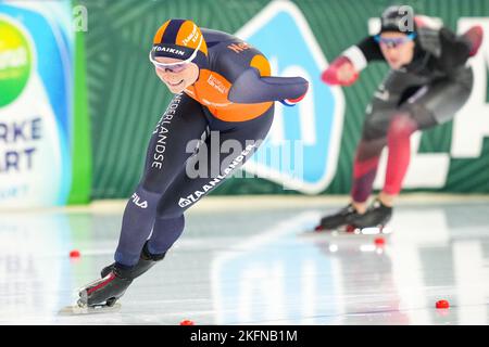 HEERENVEEN, NETHERLANDS - NOVEMBER 1: Marijke Groenewoud during the ...
