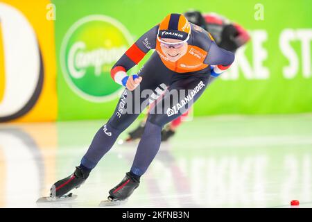 HEERENVEEN, NETHERLANDS - NOVEMBER 2: Marijke Groenewoud, Bente ...
