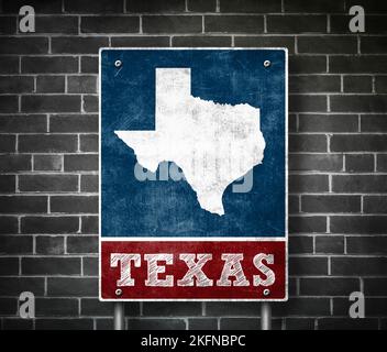 HOUSTON, TEXAS STATE, ROAD MAP Stock Photo - Alamy