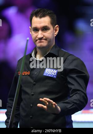 England’s Tom Ford during day five of the Cazoo UK Snooker Championship ...