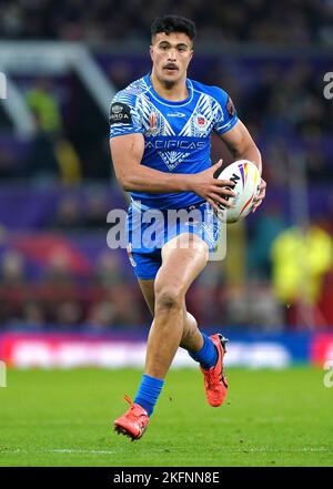 Joseph Suaalii of Samoa during the Rugby League World Cup 2021 Semi ...