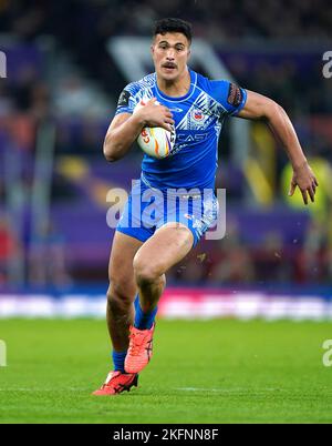 Joseph Suaalii of Samoa during the Rugby League World Cup 2021 Semi ...