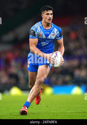 Samoa's Joseph Suaali'i during the Rugby League World Cup final at Old ...