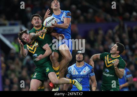 Joseph Suaalii of Samoa during the Rugby League World Cup 2021 Semi ...