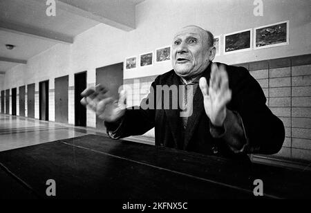 Jacobo Fijman, Argentine poet, during a press interview in Buenos Aires ...