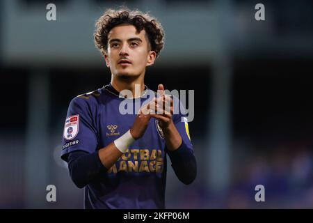 Ayoub Assal #10 of AFC Wimbledon celebrates his goal to make it 0-2 ...