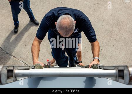 Firefighters assigned to the 39th Civil Engineer Squadron conduct a ...