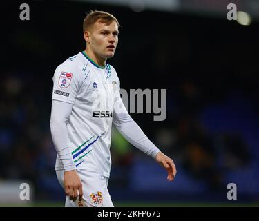 Elliott Nevitt #20 of Tranmere Rovers celebrates scoring to put his ...