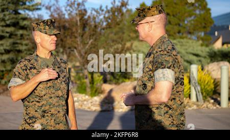 Maj. Gen. Matthew Trollinger, commander, and Master Gunnery Sgt ...
