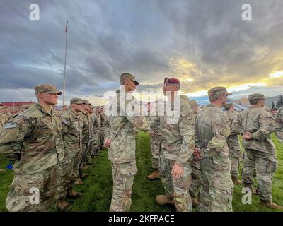 Maj. Gen. Brian Eifler, Commanding General USARAK (Incoming), left, Maj ...
