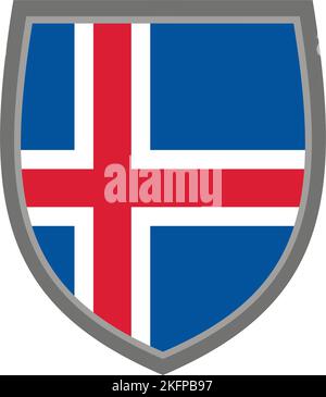 Flag of Iceland. Icelandic national symbol in official colors. Template ...