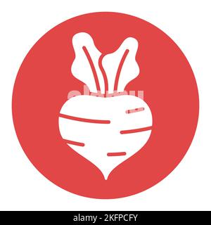 Beetroot isolated vector glyph icon. Vegetable sign. Graph symbol for ...