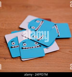 The Polish Nasza Ksiegarnia brand Paszczaki card game with monsters on ...