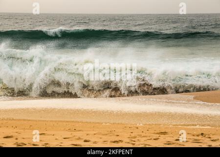 Beautiful brave sea of Santo Andre beach of Alentejo Coast in Portugal ...