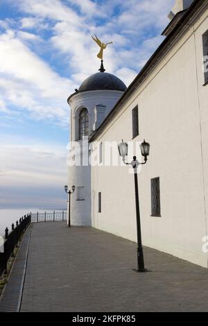 Tobolsk Kremlin. White stone fortress wall. Old Russian architecture of ...