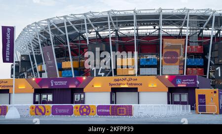 Doha, Qatar- Ocotber 10,2022 :Stadium 974 is a football stadium in Ras ...