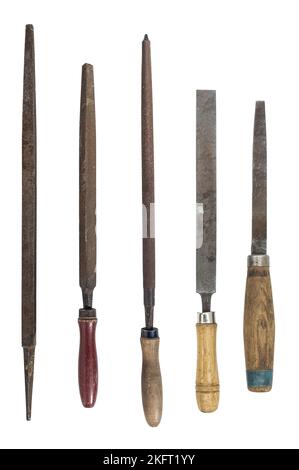 Set of abrasive tools on metallic background Stock Photo - Alamy