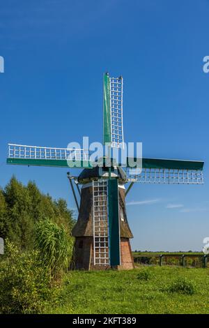 Old windmill in Südbrookmerland, East Frisia, Lower Saxony, Germany ...