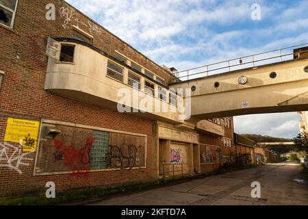 Exterior Detail of the Main Entrance to the Dangerous, Derelict ...