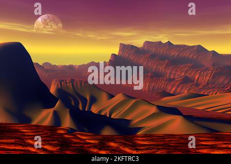 3d landscape computer generated abstact background Y2K aestetic Stock ...