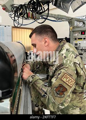 An Avionics Electronic Warfare Systems (POD) specialist assigned to the ...