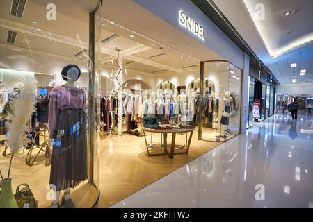 HONG KONG, CHINA - CIRCA DECEMBER, 2019: Shu Uemura store in Hong Kong ...