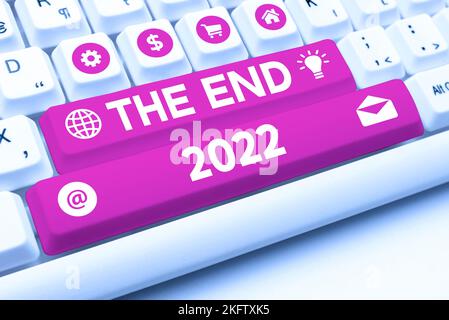 Text showing inspiration The End 2022, Business concept Happy new year ...