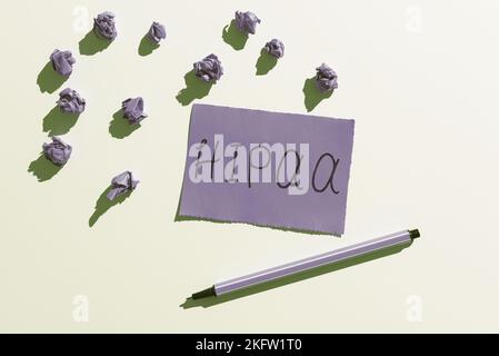 Text showing inspiration Hipaa, Concept meaning Acronym stands for ...