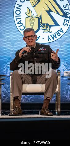 Retired Gen. David Perkins as the moderator; Gen. James Rainey, Army ...