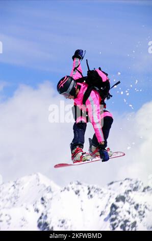 SNOWBOARDING SCENE, EXTREME OPS, 2002 Stock Photo - Alamy